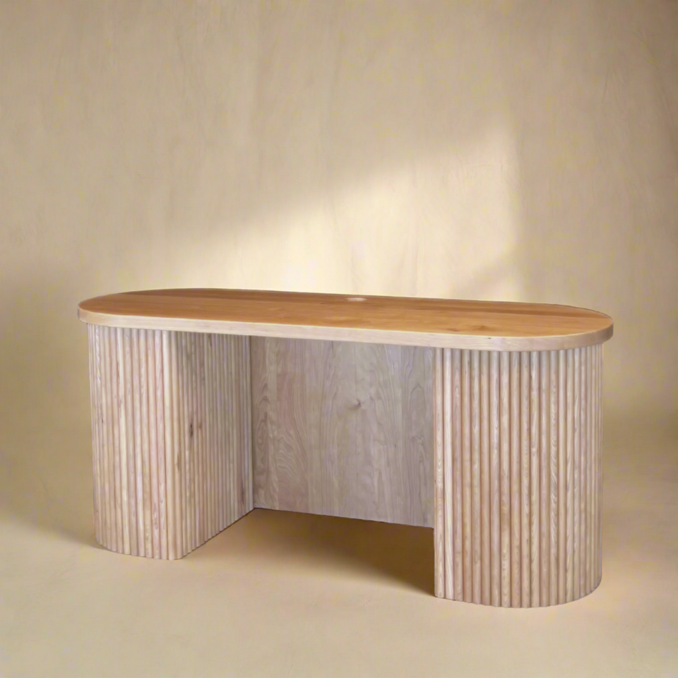 Oval Tambour Desk | Luxury Storage Workspace | Ships USA & Canada | ref ...