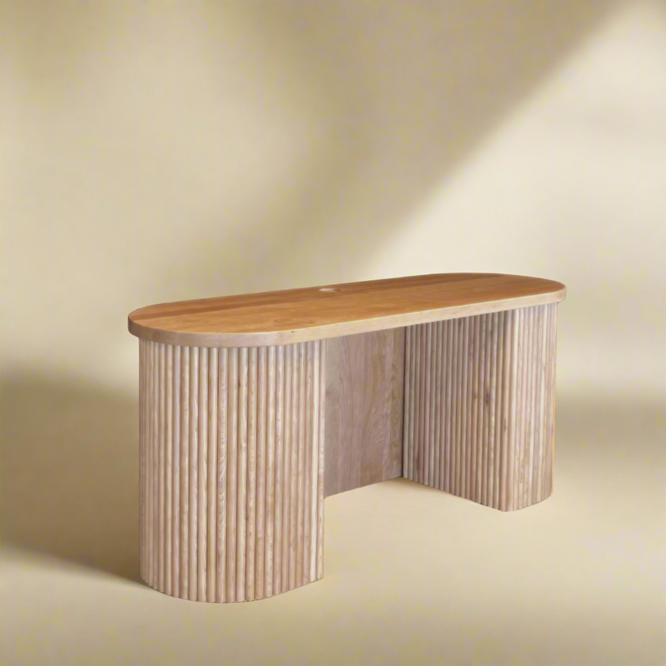 Oval Tambour Desk | Luxury Storage Workspace | Ships USA & Canada | ref ...