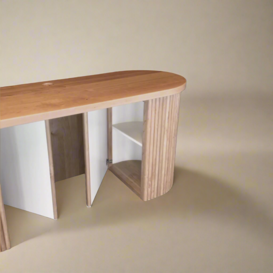 Oval Tambour Desk | Luxury Storage Workspace | Ships USA & Canada | ref ...