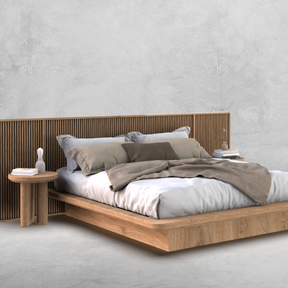 Kalma Modular Bed Frame | White Oak Luxury | Ships USA & Canada | ref ...